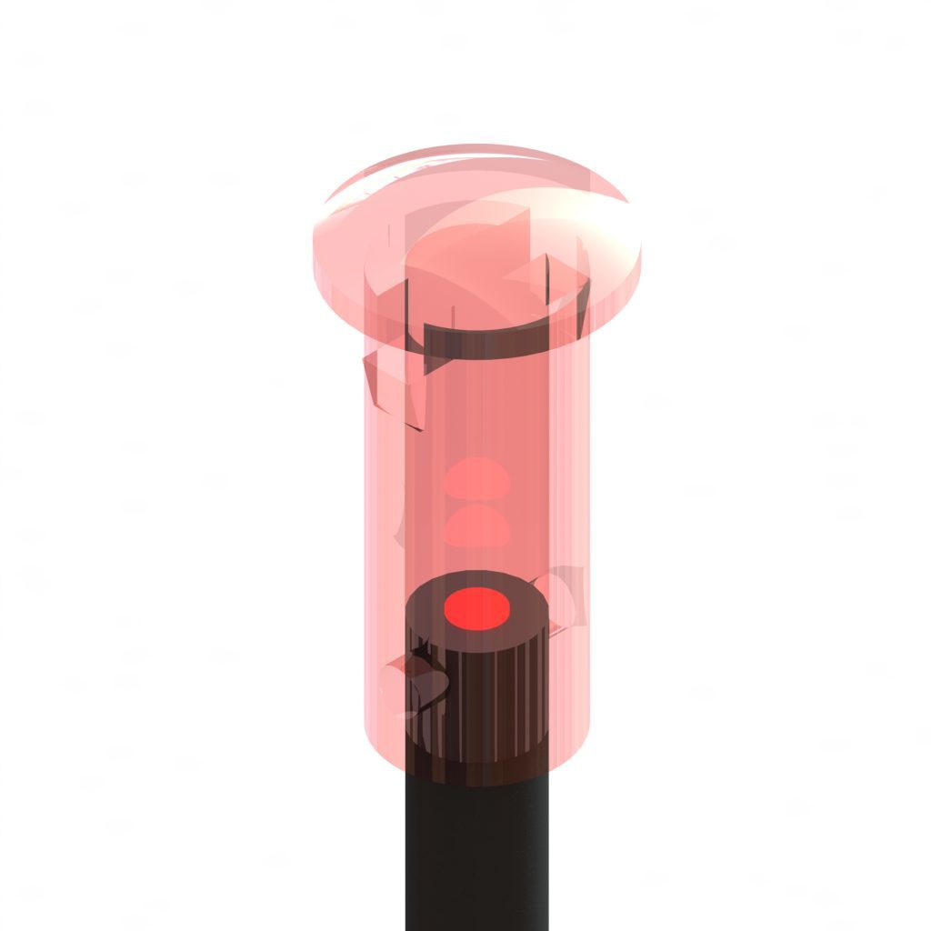 Lens Cap, Light Pipe, Clear Plastic, 2.2mm Jacketed Fiber | FiberFin