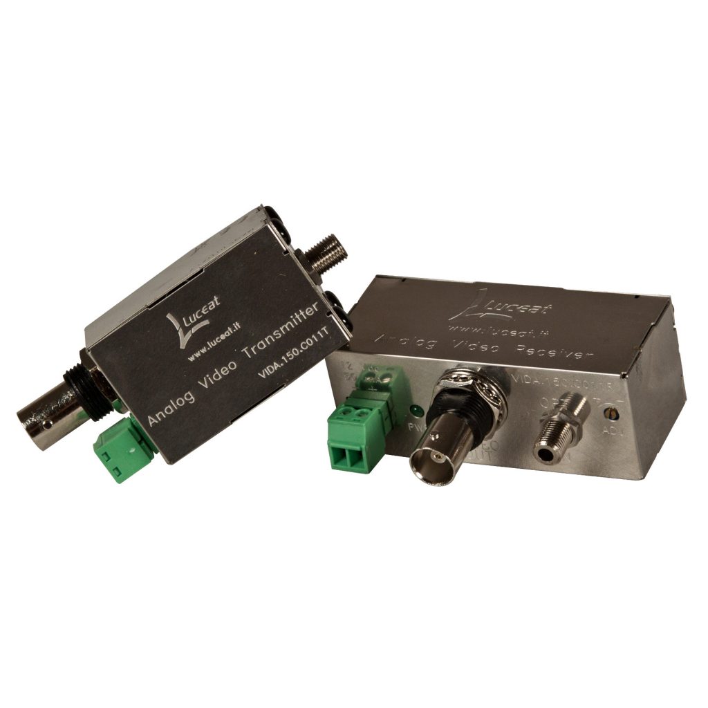 Analog Video Transmitter and Receiver Pair, Copper/POF Converter, CCTV ...