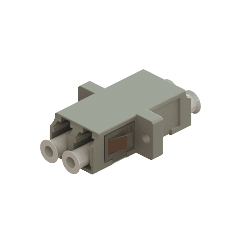LC Bulkhead, 1 mm POF, Low Loss, Metal Retaining Clip, Flanged | FiberFin
